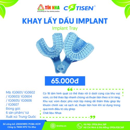 Khay Lấy Dấu (Implant Tray) - Tín Nha